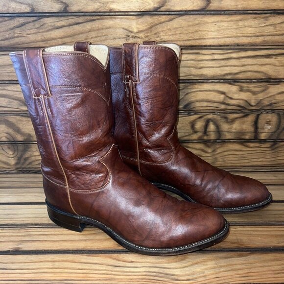 Justin Boots | Shoes | Justin Roper Boots Mens Size 1 D Brown Leather ...
